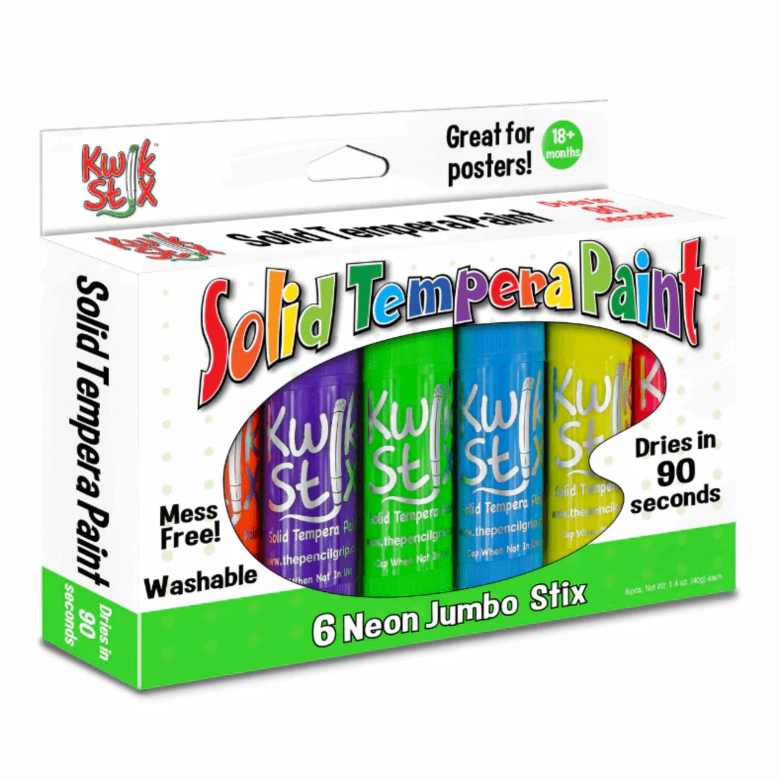 Magic Stix - Jumbo Kwik Stix, 6 Neon Colors – PlayOn